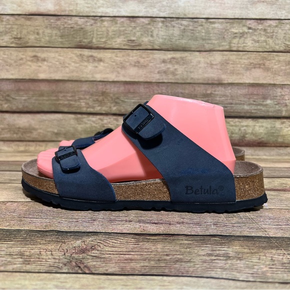 Betula By Birkenstock | Shoes | Betula Blue Leather Double Strap ...
